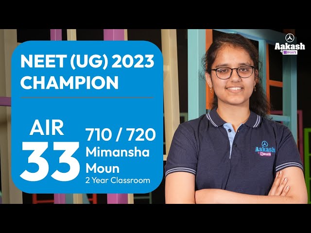 Mimansha Moun of Aakash BYJUS from New Delhi becomes Female state ...