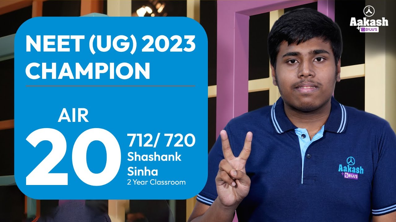 Shashank Sinha: From ANTHE to NEET (UG) 2023 AIR 20 - A Journey of Success