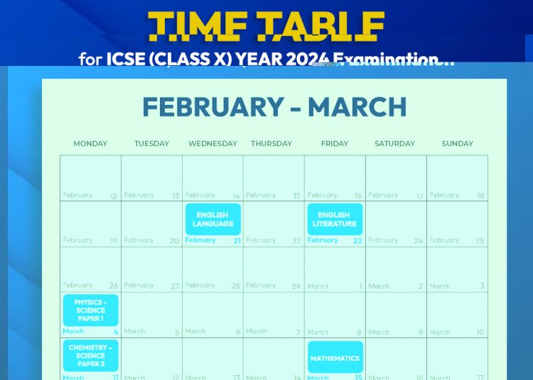 ICSE Class 10 Date Sheet PDF Released, Download Complete Time Table Here