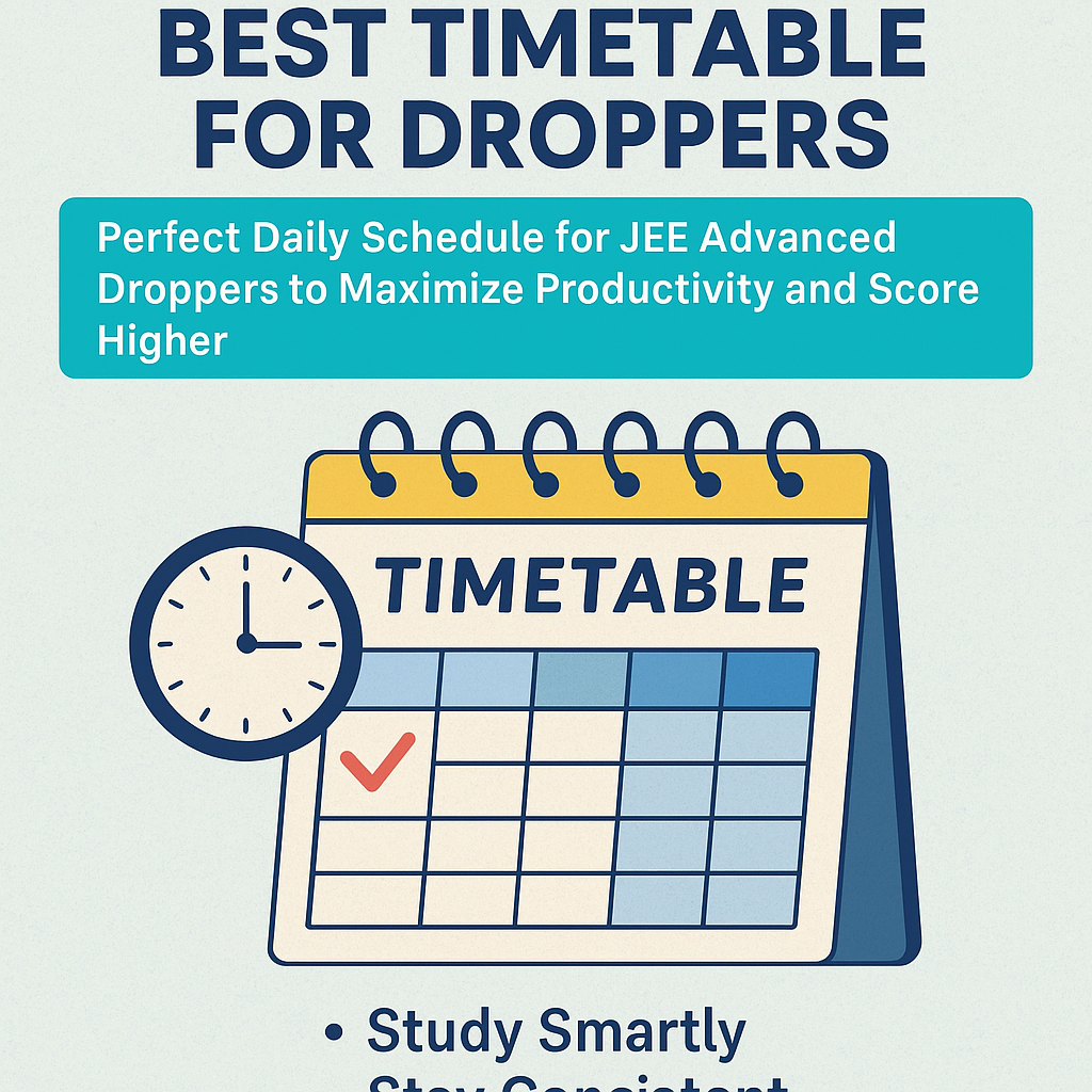 JEE Advanced Best Timetable for Droppers