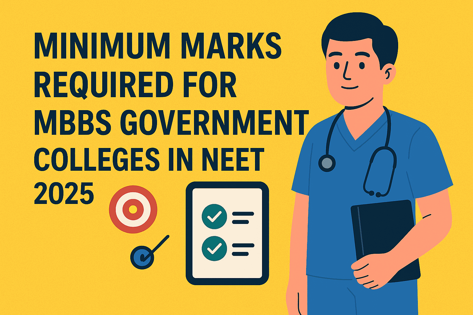 Minimum Marks Required for MBBS Government Colleges in NEET 2025