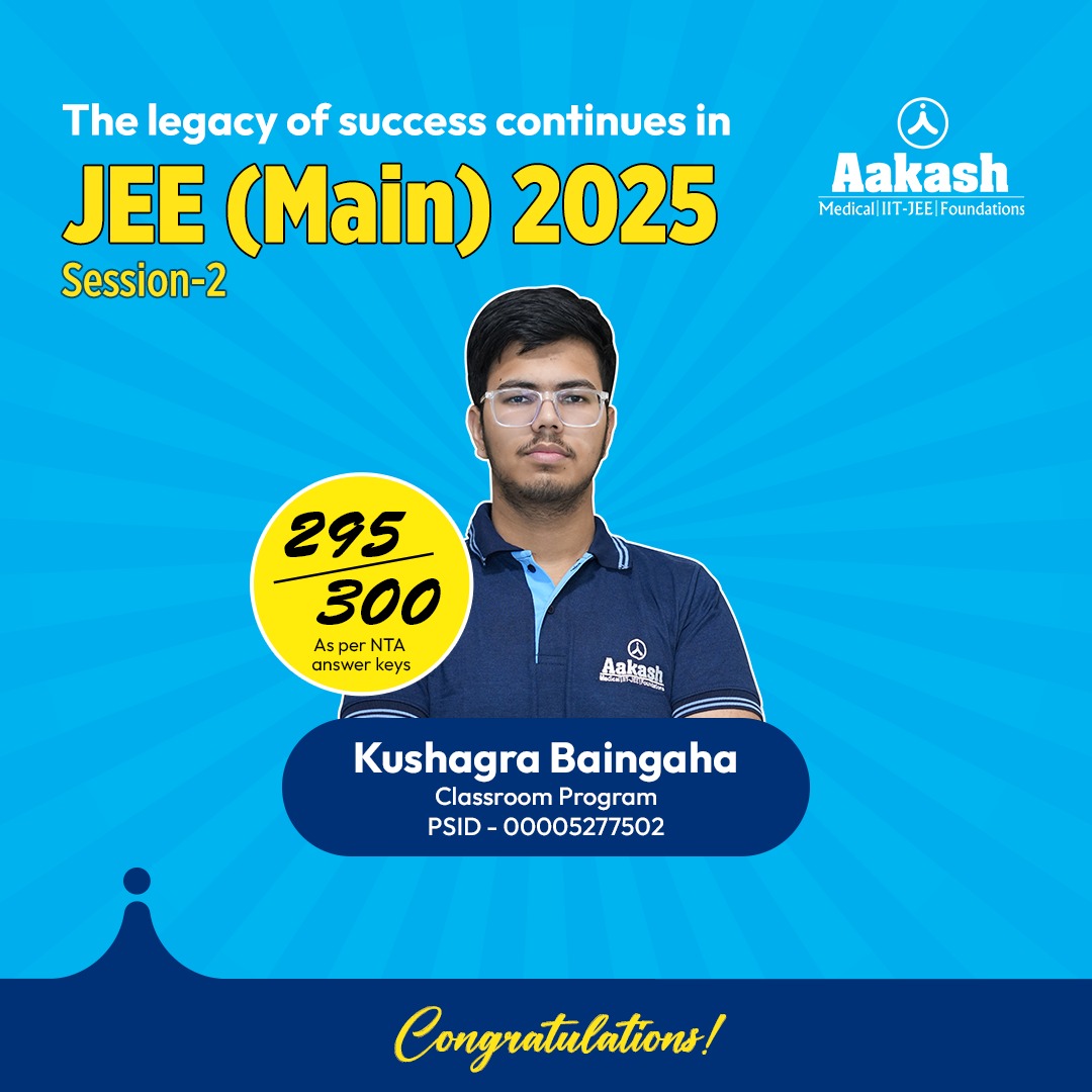 JEE Main 2025 Top Score- Aakash Institute Shines Again!