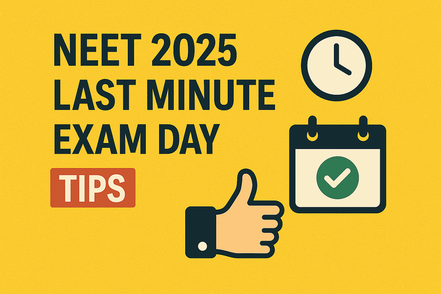 Last Minute Exam Day Tips for NEET Students