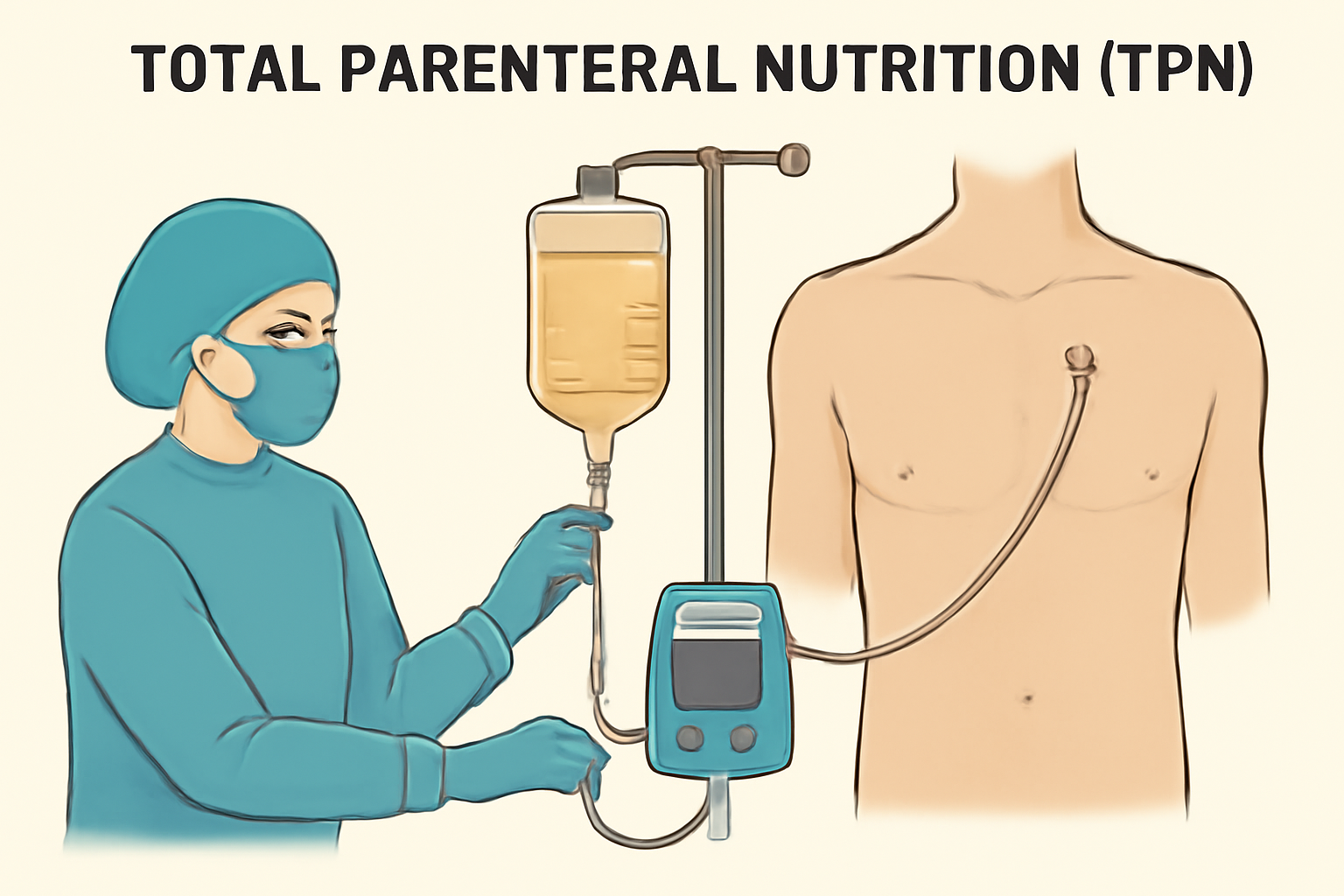 What is the Full form of TPN in Medical?