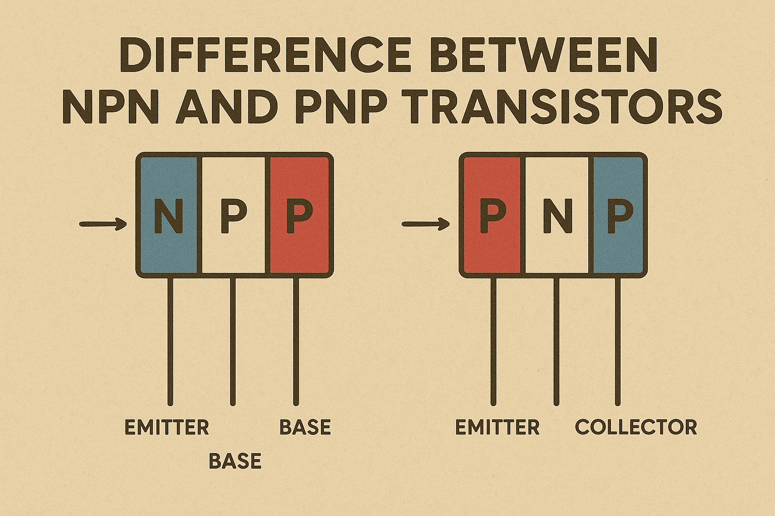 Difference Between NPN and PNP Transistors