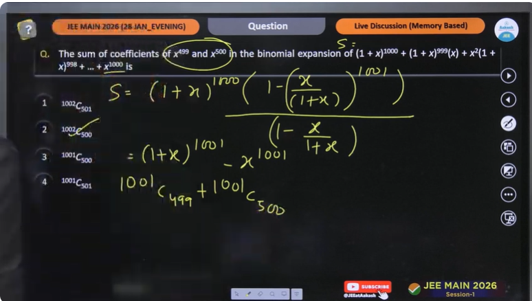 JEE Main Exam 2026 Jan 28 Shift 2 Paper & Solutions | Live Updates