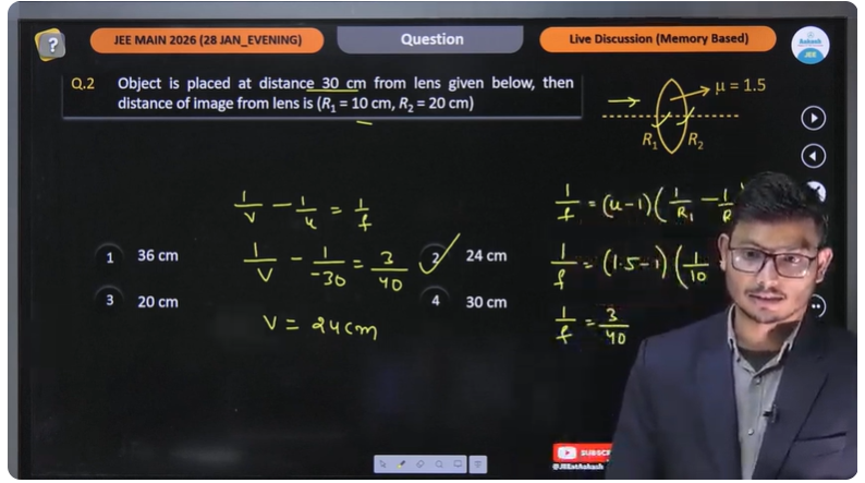 JEE Main Exam 2026 Jan 28 Shift 2 Paper & Solutions | Live Updates