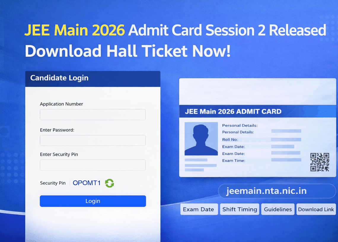 JEE Main 2026 Admit Card Session 2 OUT: Download Link, April Exam Dates ...