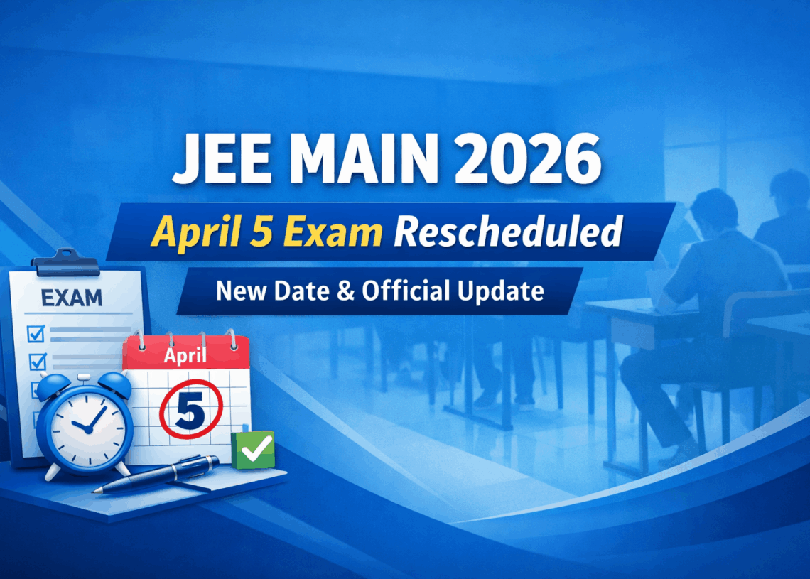 JEE Main 2026 April 5 Exam Rescheduled: Check New Date & Official Update
