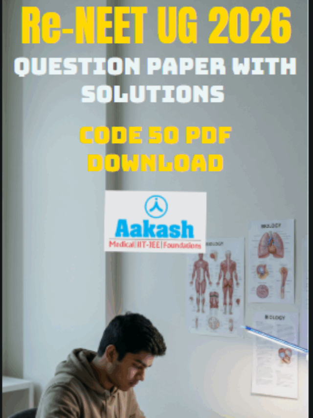 Re-NEET 2026 Code 50 PDF: Question Paper + Solutions - Aakash Blog